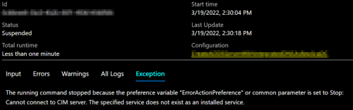 Failing compilation with Azure Automation State Configuration: Cannot connect to CIM server. The ...