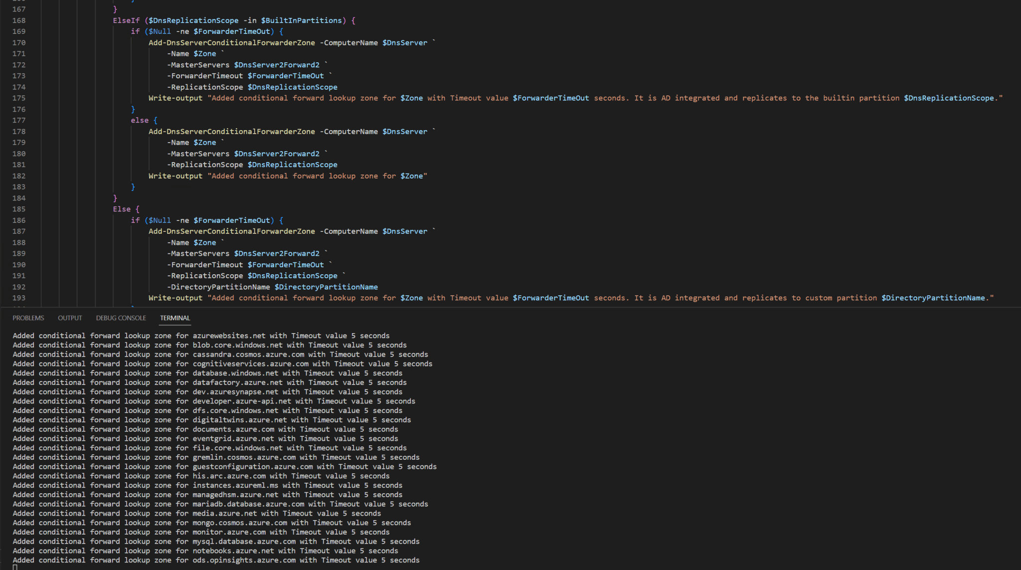 Powershell Script To Maintain Azure Public Dns Zone Conditional Forwarders Working Hard In It