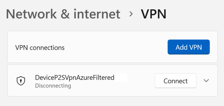 Visualize an Always On VPN device tunnel connection while disabling the ...