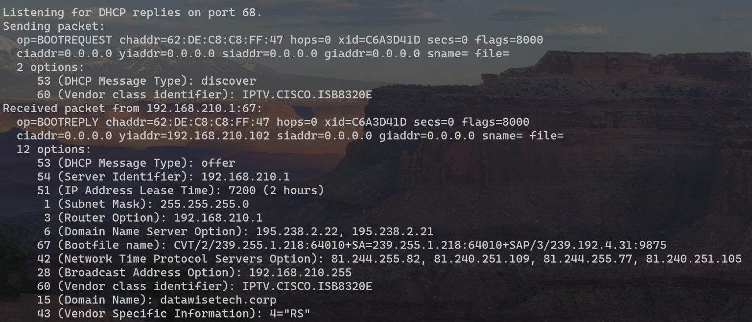 Proximus IPTV decoder DHCP Options Reference - Working Hard In ...